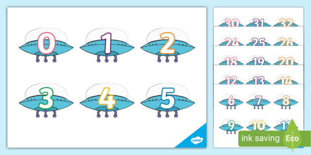 👉 * NEW * Numbers 0-100 on UFOs