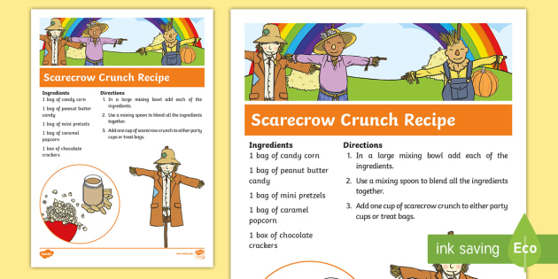 Scarecrow Crunch Recipe - recipe, fall recipe, fall, autumn