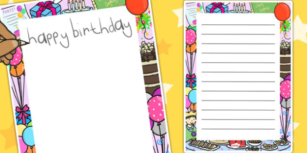 Birthday Decorative Page Border (teacher made)