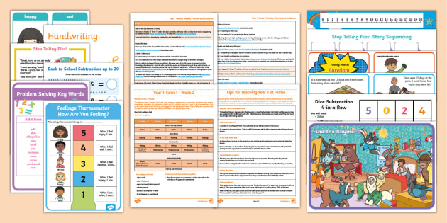 FREE! - Year 1 Term 1 Week 2 Remote Home Learning Pack