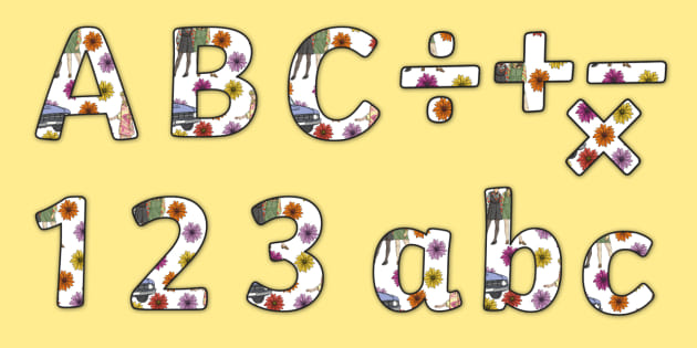 Themed Size Editable 1960s Display Lettering