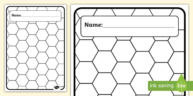 FREE! - Hexagon Themed Colouring Book Cover (teacher made)