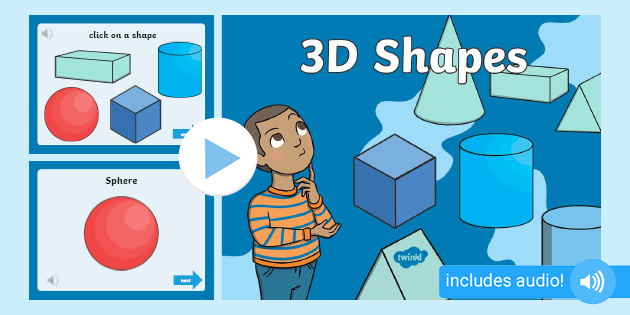 3D Shapes Audio PowerPoint (teacher made)
