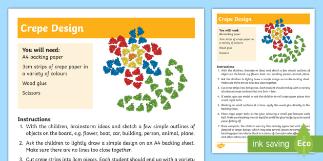 Crepe Paper Craft - Arts and Crafts (Teacher-Made)