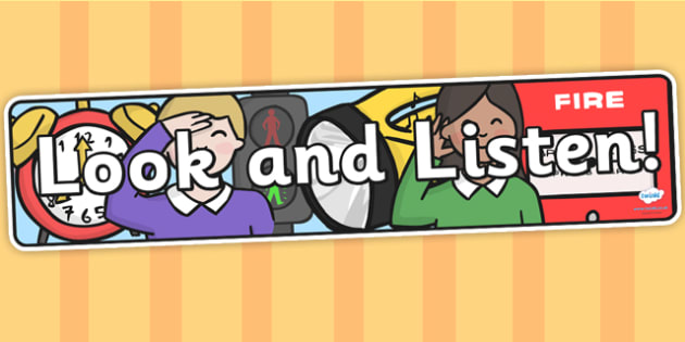 Look and Listen Display Banner (teacher made)