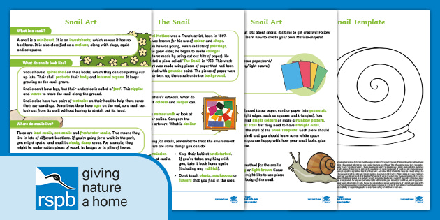 FREE! - Snail Art (Ages 5 - 7) (teacher made)