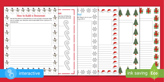 Christmas in Canada Writing Frames (teacher made)Christmas in Canada ...