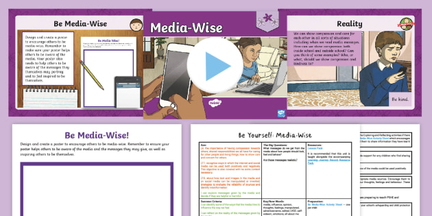 Media-Wise Lesson Pack | LKS2 Be Yourself Lesson 5 | PSHE