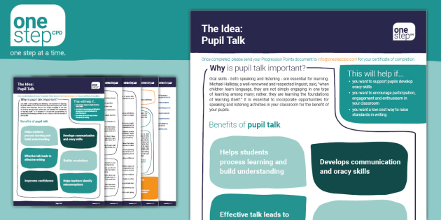 CPD: Pupil Talk (teacher made)