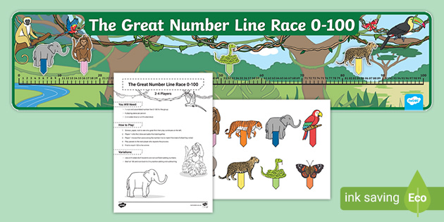 The Great Number Line Race 0-100 (teacher made)