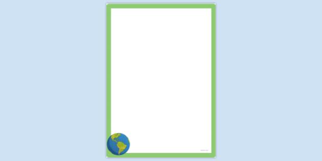 FREE! - Planet Earth Page Border (teacher made)