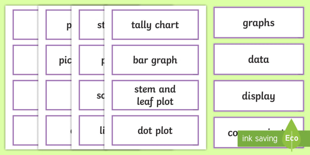 Data Display Word Cards