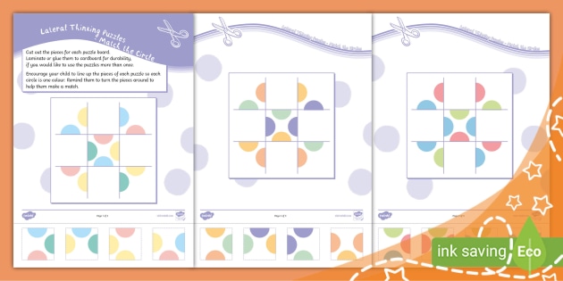 Lateral Thinking Puzzles - Match the Circles (teacher made)