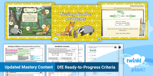 Year 3 Missing Number Problem Solving Lesson PlanIt Maths