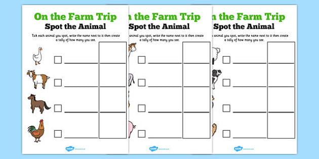 Farm Trip Spot the Animal
