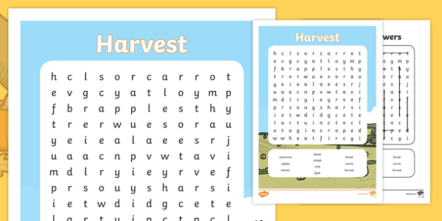 KS1 Harvest Word Search (teacher made)