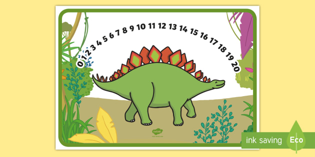 * NEW * Dinosaur 0-20 Curved Number Line - EYFS Illustrated