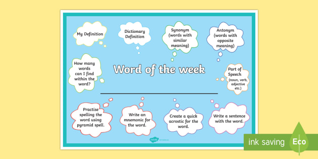 Word of the Week Display Poster (teacher made)