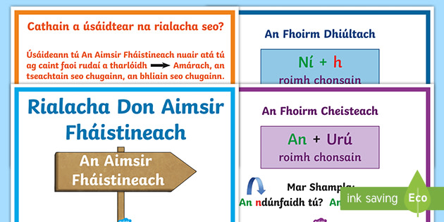 Aimsir Fháistineach Rules Display Posters (teacher made)