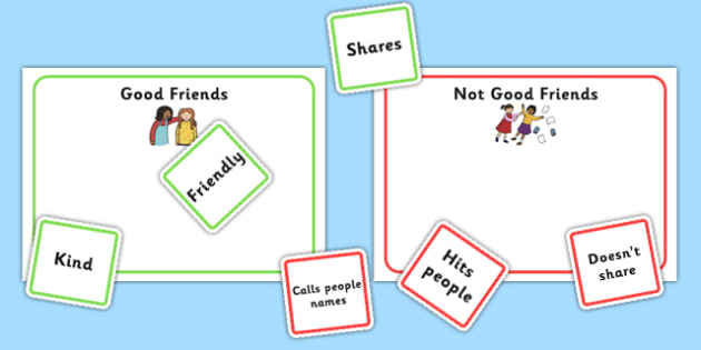 Characteristics Of A Good Friend Game Colour Coded - ourselves