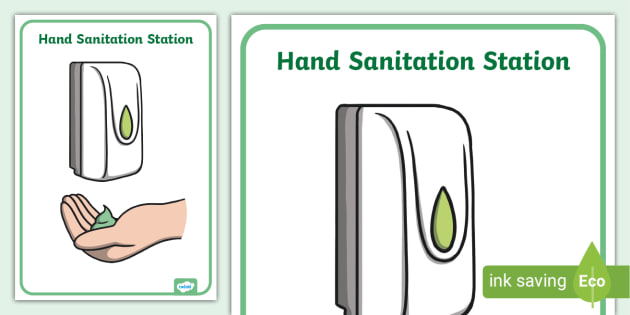 Hand Sanitation Station Poster (teacher made)