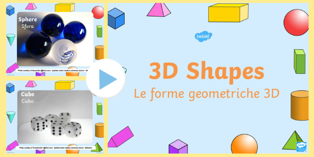 3D Shape Photo PowerPoint English/Italian - 3D Shape Photo PowerPoint