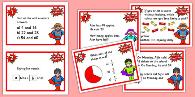 FREE! - Year 3 Maths Challenge Cards (teacher made)