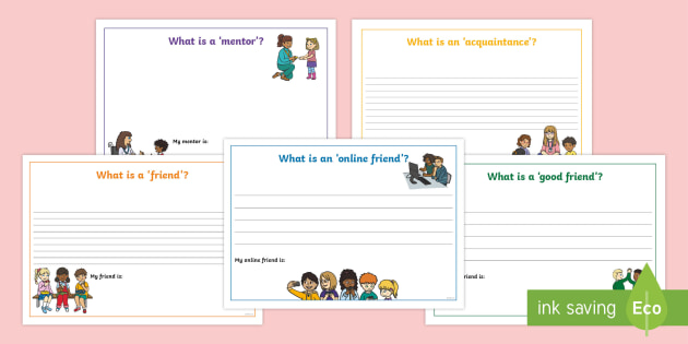 Different Types of Friendship Writing Frames