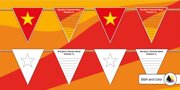 Flag of Vietnam Bunting (teacher made)