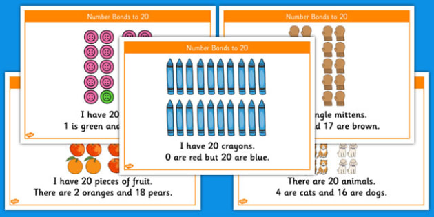 Number Facts of 20 Word Stories (teacher made)