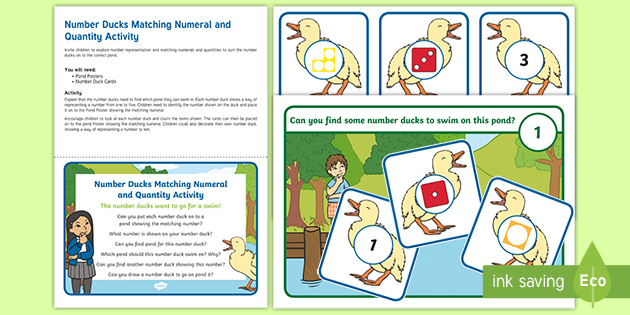 👉 Number Ducks Matching Numeral and Quantity Activity