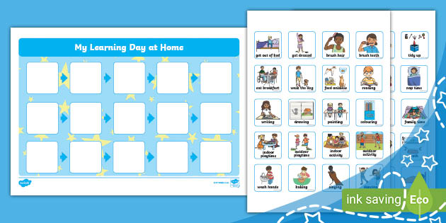Visual Timetable for Home Learning (Ages 3 - 5)