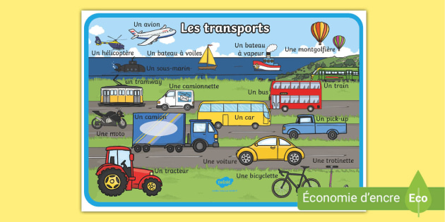 Les transports - poster (teacher made)