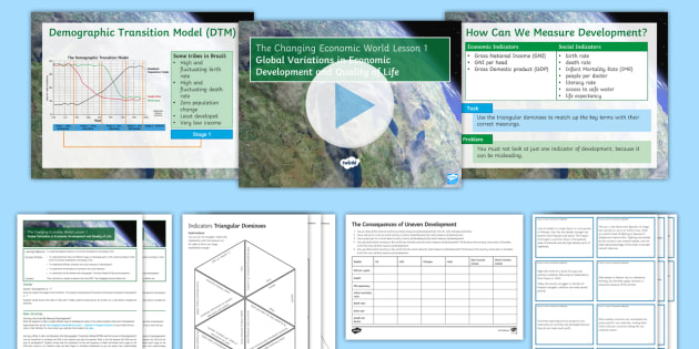 FREE! - The Changing Economic World Lesson 1 – Global Variations Lesson ...