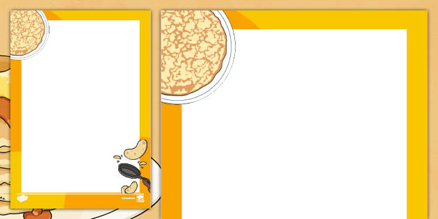 Pancake Day Page Borders (teacher made)