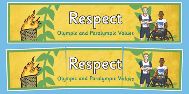 Respect Olympics and Paralympics Values Display Banner