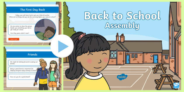 Whole School Assembly on Welcome Back and School Values PowerPoint - SMT