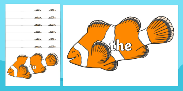 FREE! - Tricky Words on Clown Fish (teacher made)