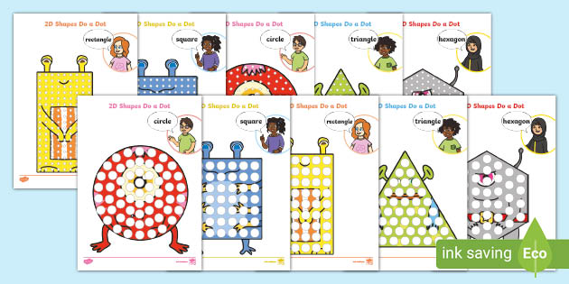 2D Shapes Do a Dot Activity (teacher made)