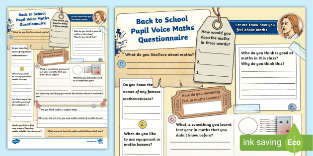 👉 Maths Questionnaire (teacher made)