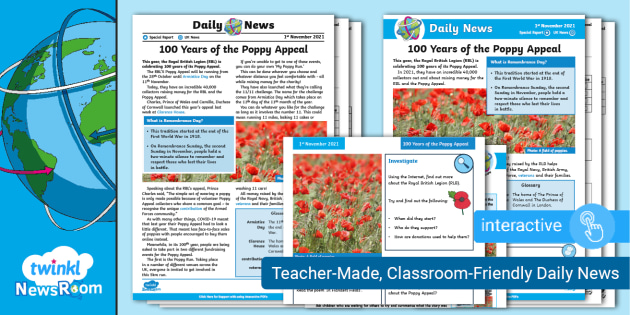 100 Years of the Poppy Appeal | Reading Comprehension (KS2)