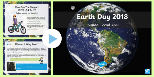 Earth Day Information PowerPoint - KS2 Earth Day (April 22nd)