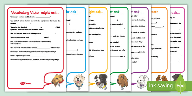 KS2 Non-Fiction Focused Reading Skills Question Word Mats