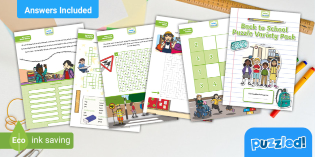 Back to School Puzzle Variety Pack Activity Booklet - Twinkl