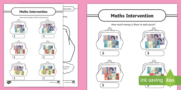 Maths Intervention Adding Notes Activity (teacher made)