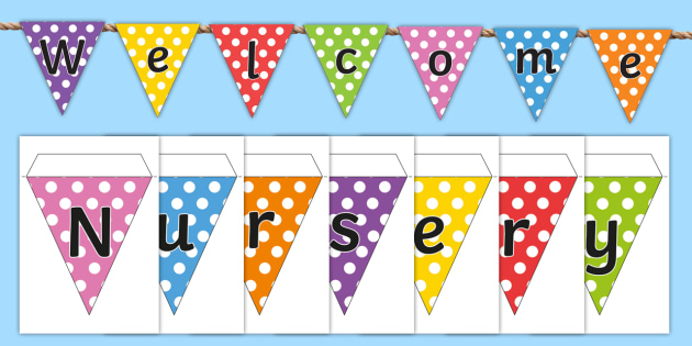 👉 Nursery Bunting | 'Welcome to Nursery' Bunting Banner