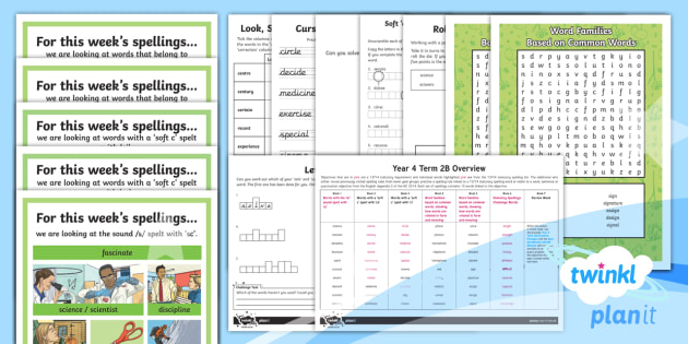 PlanIt Spelling Year 4 Term 2B Bumper Spelling Pack