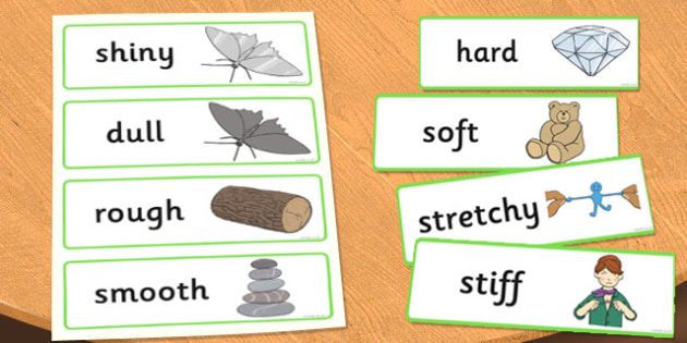 KS1 Everyday Materials Property Word Cards (teacher made)