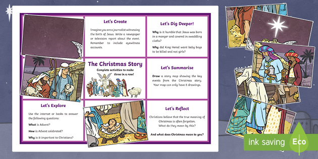 The Christmas Story Reflective Comprehension Activity