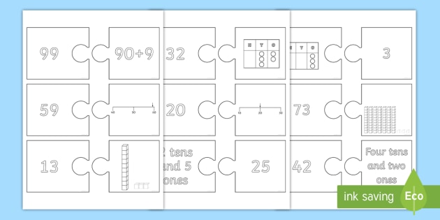 FREE! - Numbers 1 to 100 Different Representations Jigsaw Activity